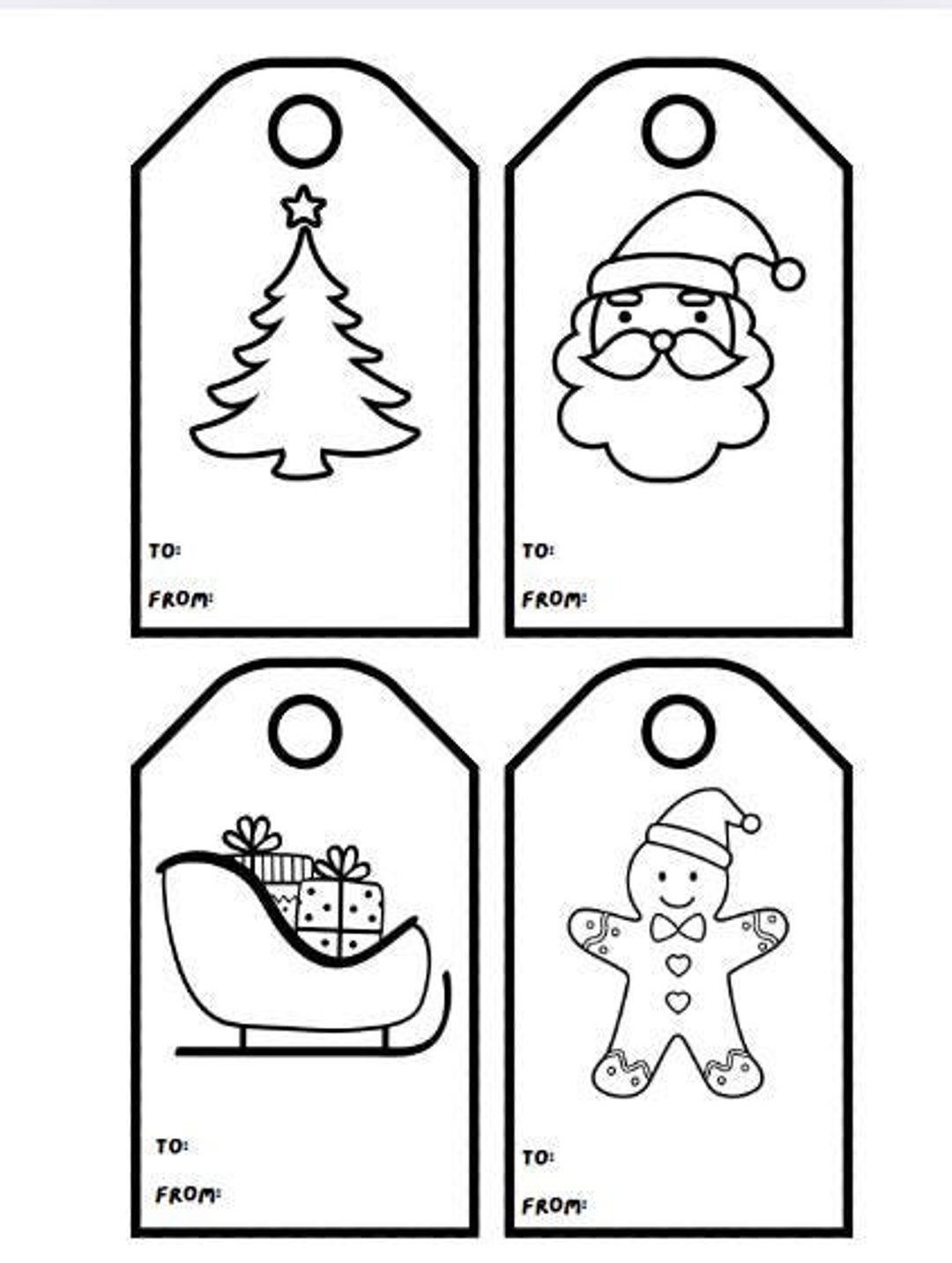 Christmas Holiday Gift Tags for Kids - Etsy