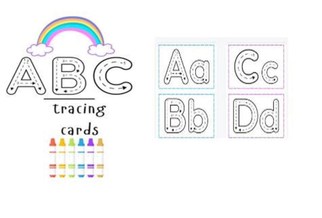 Kindergarten Alphabet Tracing Flashcards, Handwriting Practice for Kids ...