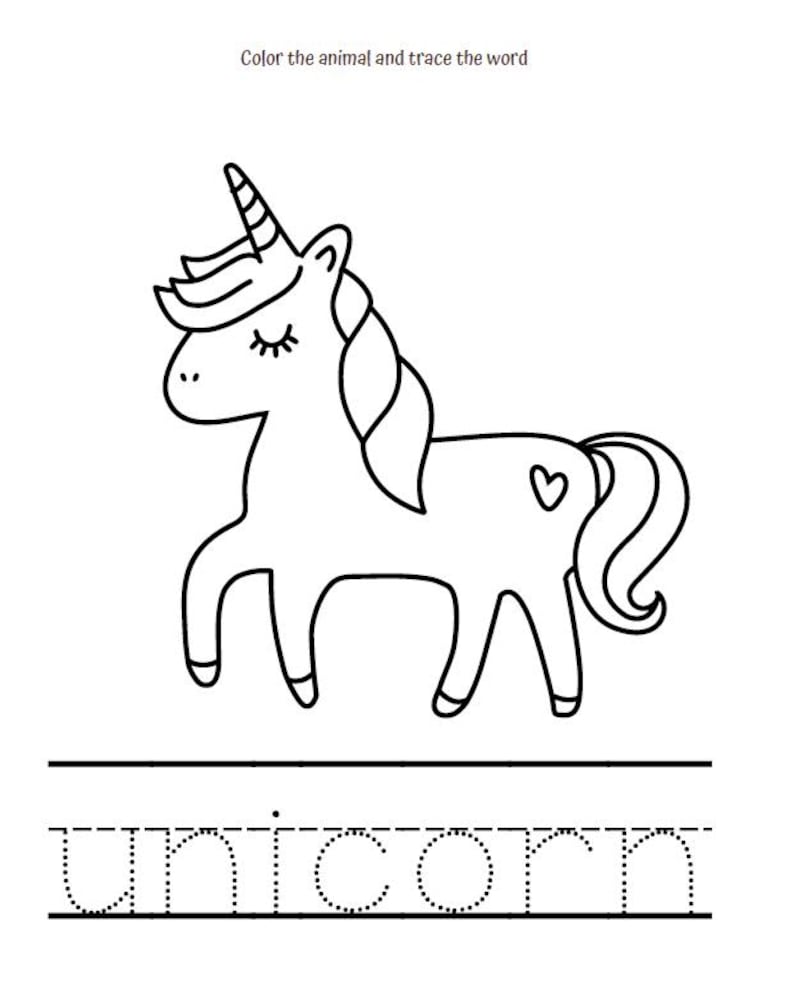 Animal Letters, Coloring, and Tracing Packet - Etsy