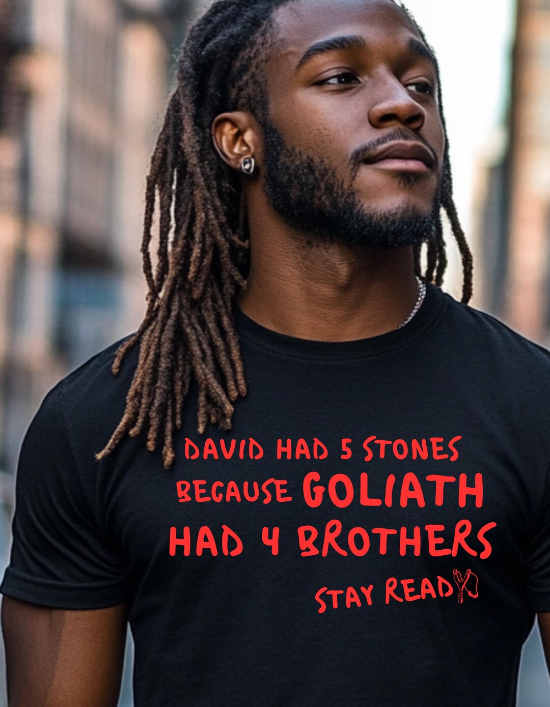 David and Goliath Bible Verse Tee: Faith Based Graphic Apparel - Etsy