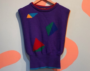 80s sweater vest | Etsy