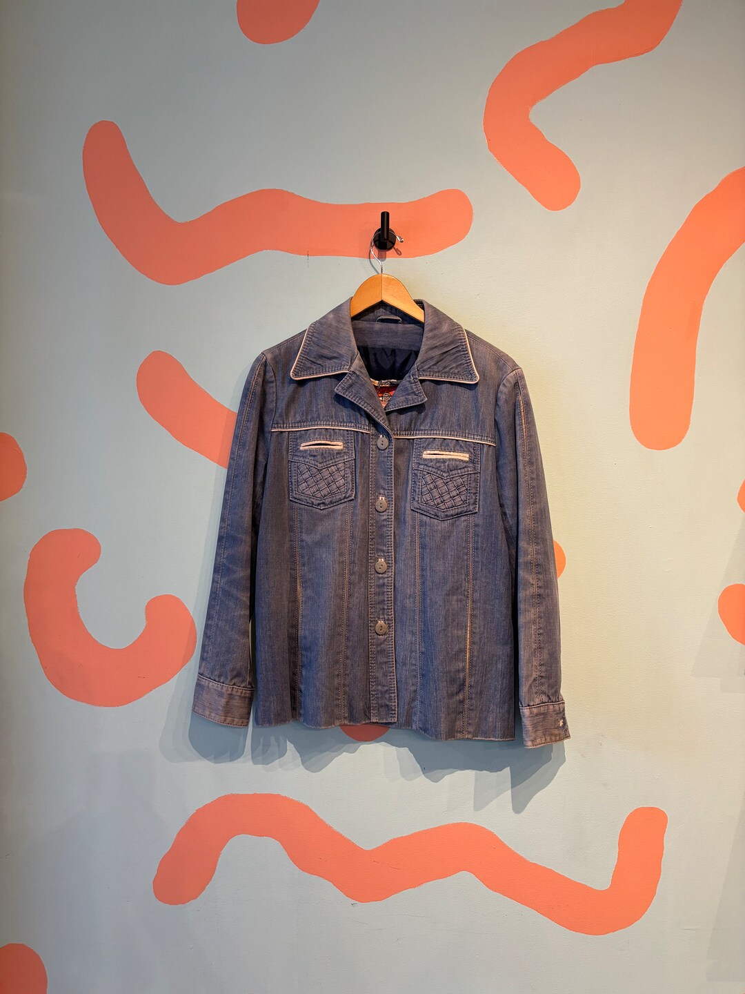 Vintage 1970s Ms Pioneer Denim Button Down Made in the USA Blue Jean ...