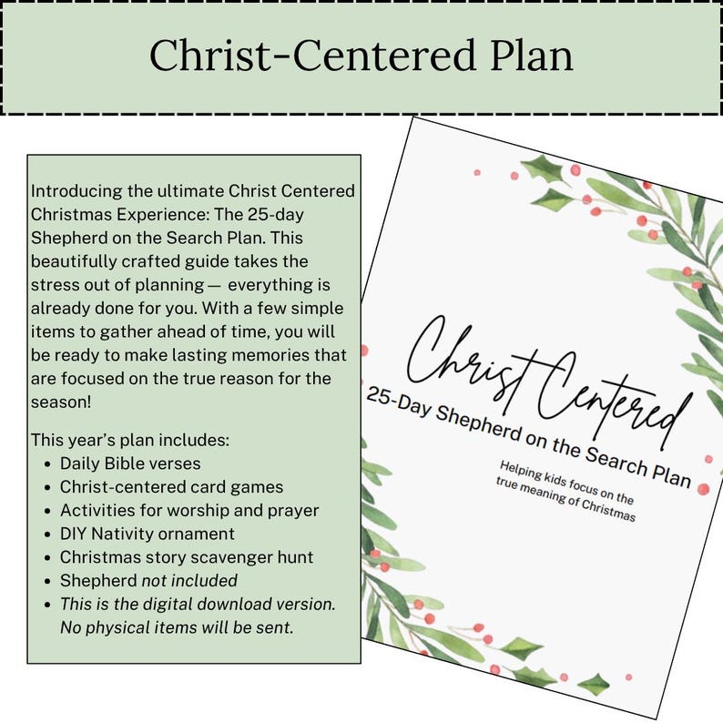 Shepherd on the Search 25 Day Plan, Christ Centered Christmas ...