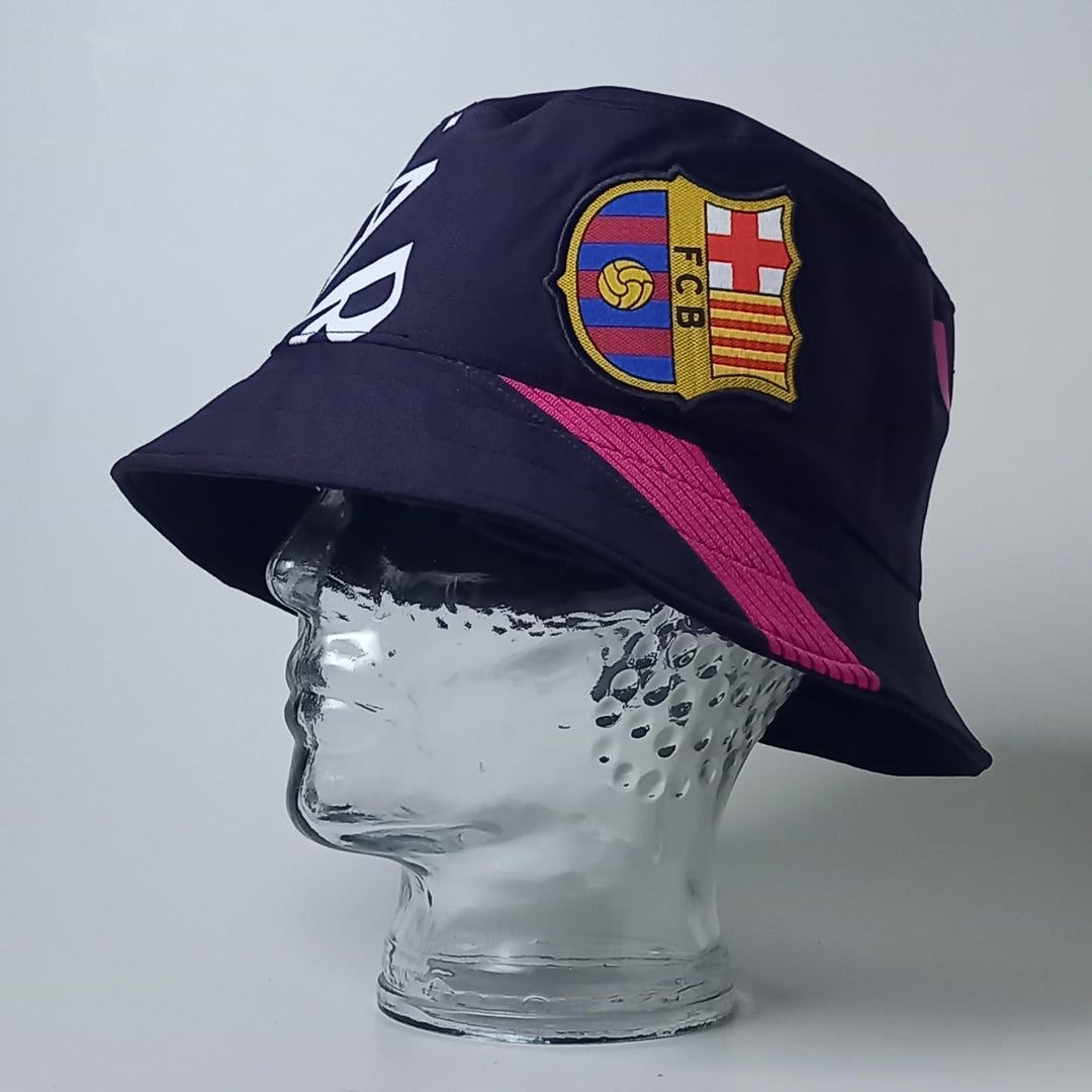 Upcycled Football Shirt Bucket Hat Barcelona Away 16/17 - Etsy