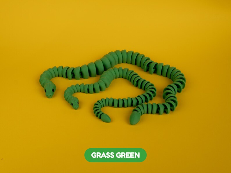 Articulated 3D Printed Ball Python Flexible Colorful Holiday Gift ...