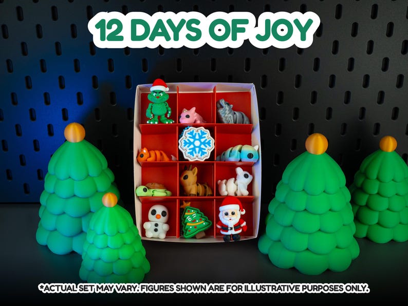 Christmas Advent Calendar – 24 or 12 Mini 3D Printed Fidgets ...