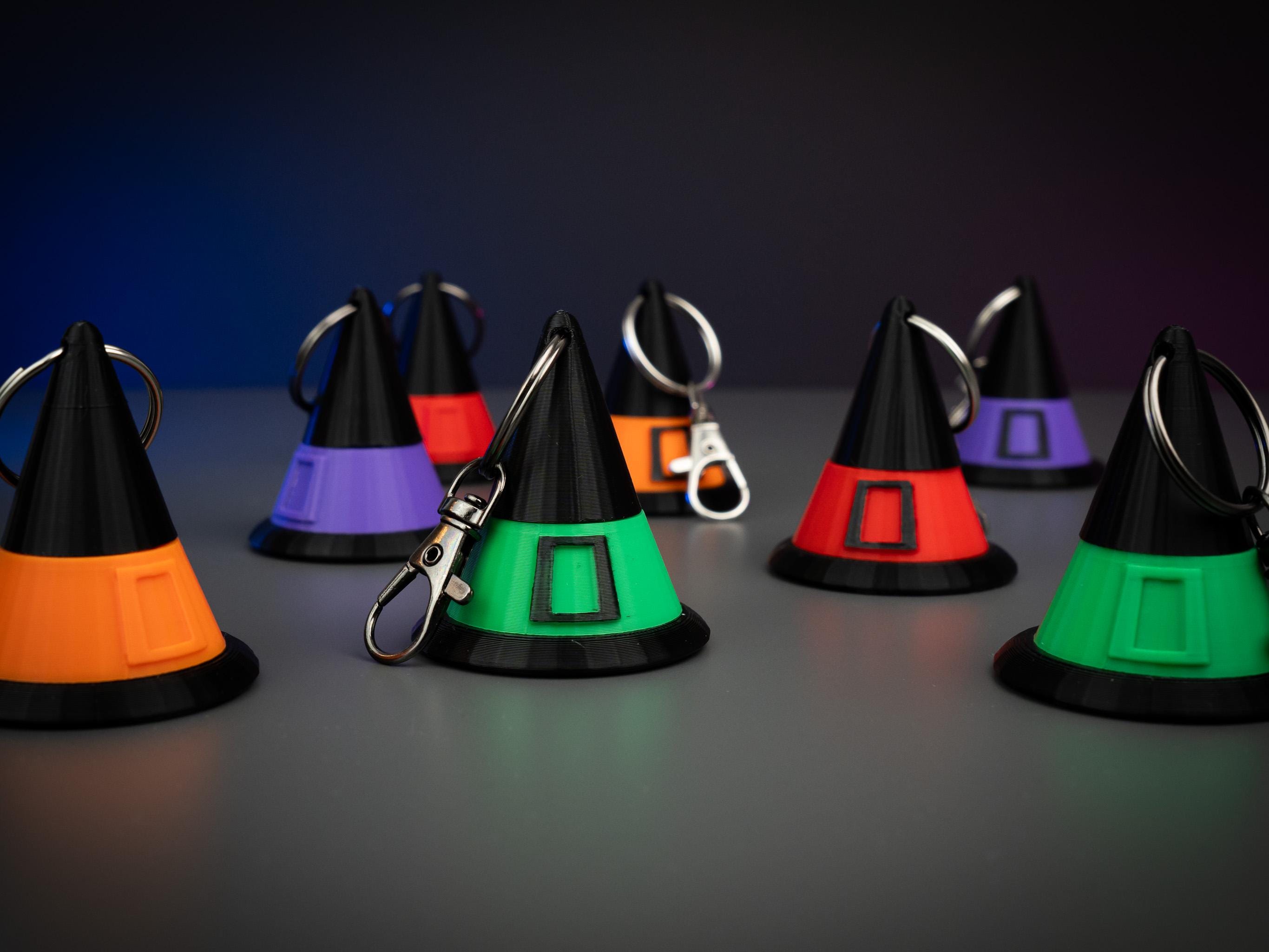 Witch Hat Fidget Keychain | 3D Printed Articulated Sensory Tool ...