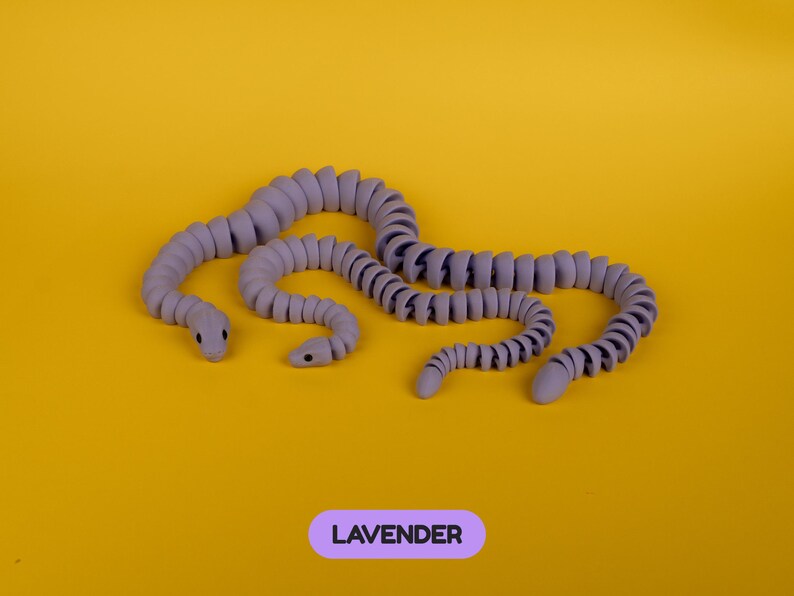 Articulated 3D Printed Ball Python Flexible Colorful Holiday Gift ...