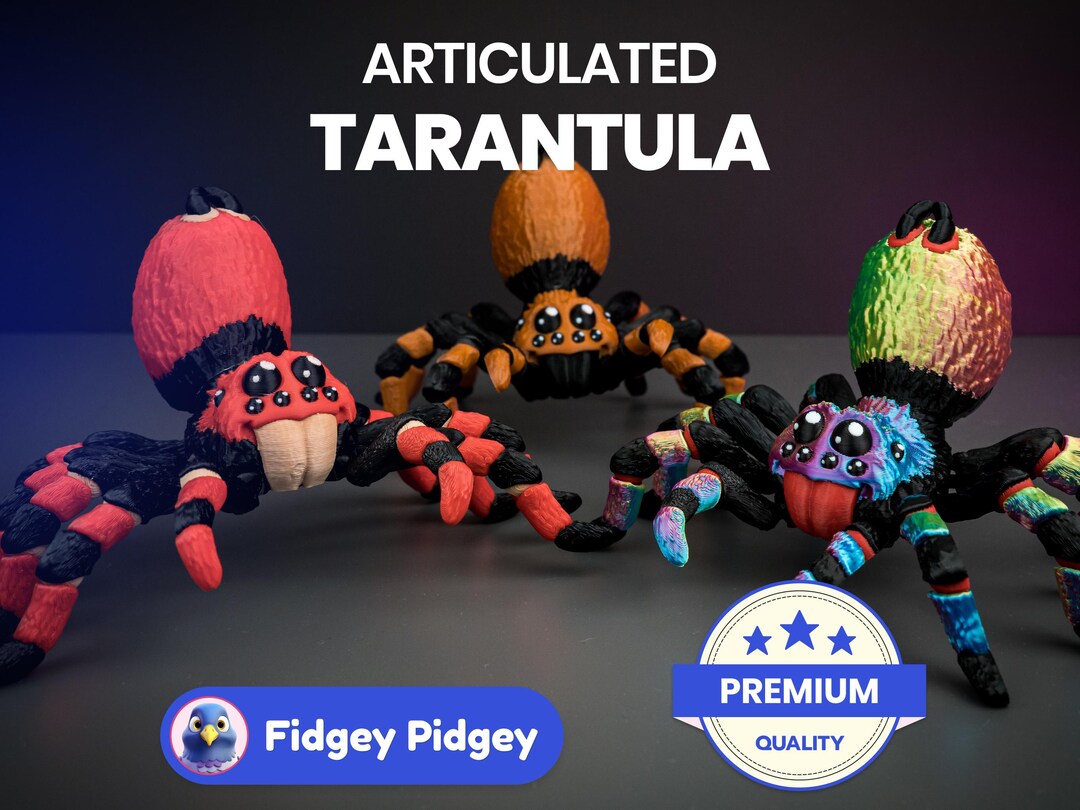 Flexi Tarantula Spider Fidget. Halloween Gift Decoration Figure. 3D ...
