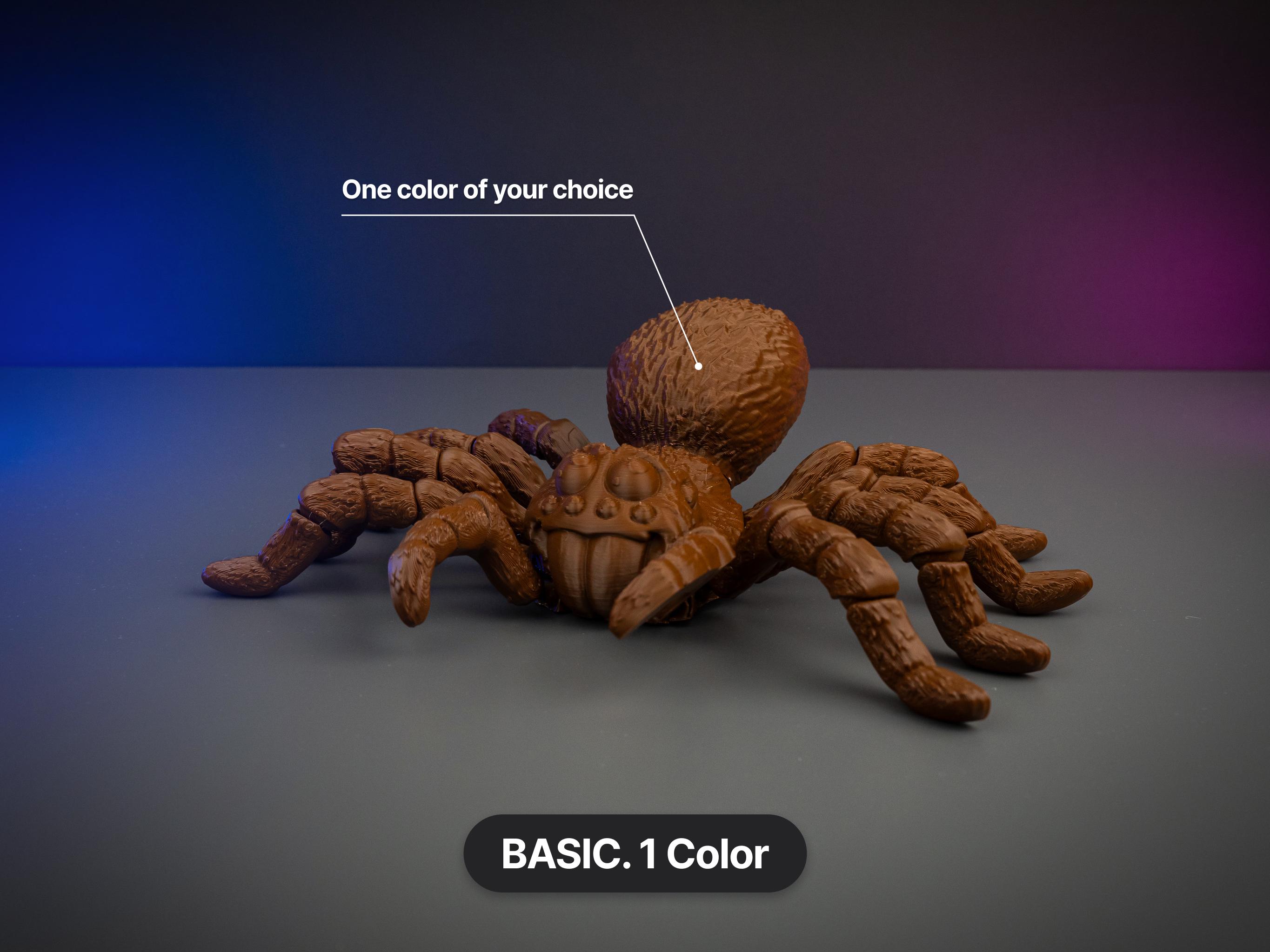 Articulated 3D Printed Spooky Spider. Scary Halloween Gift Tarantula ...
