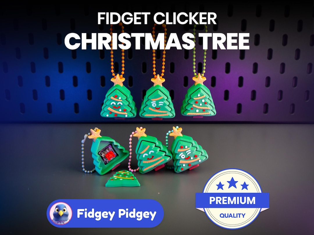 Clicker Christmas Tree – Stress Relief Fidget. 3D Printed Custom ...