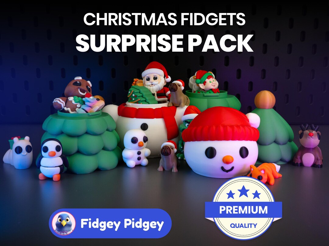 Joyful Surprise Mystery Box. Festive Playful Christmas Fidget Pack ...