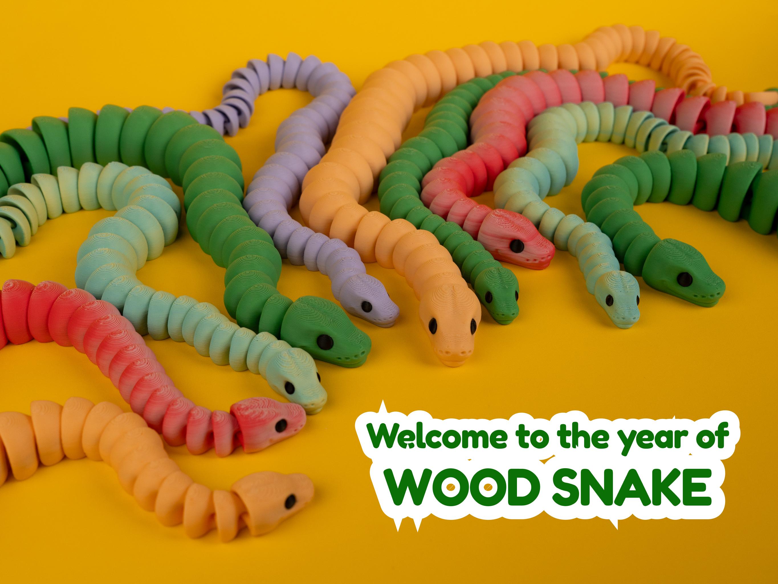 Articulated 3D Printed Ball Python Flexible Colorful Holiday Gift ...