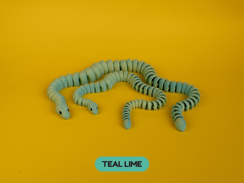 Articulated 3D Printed Ball Python Flexible Colorful Holiday Gift ...