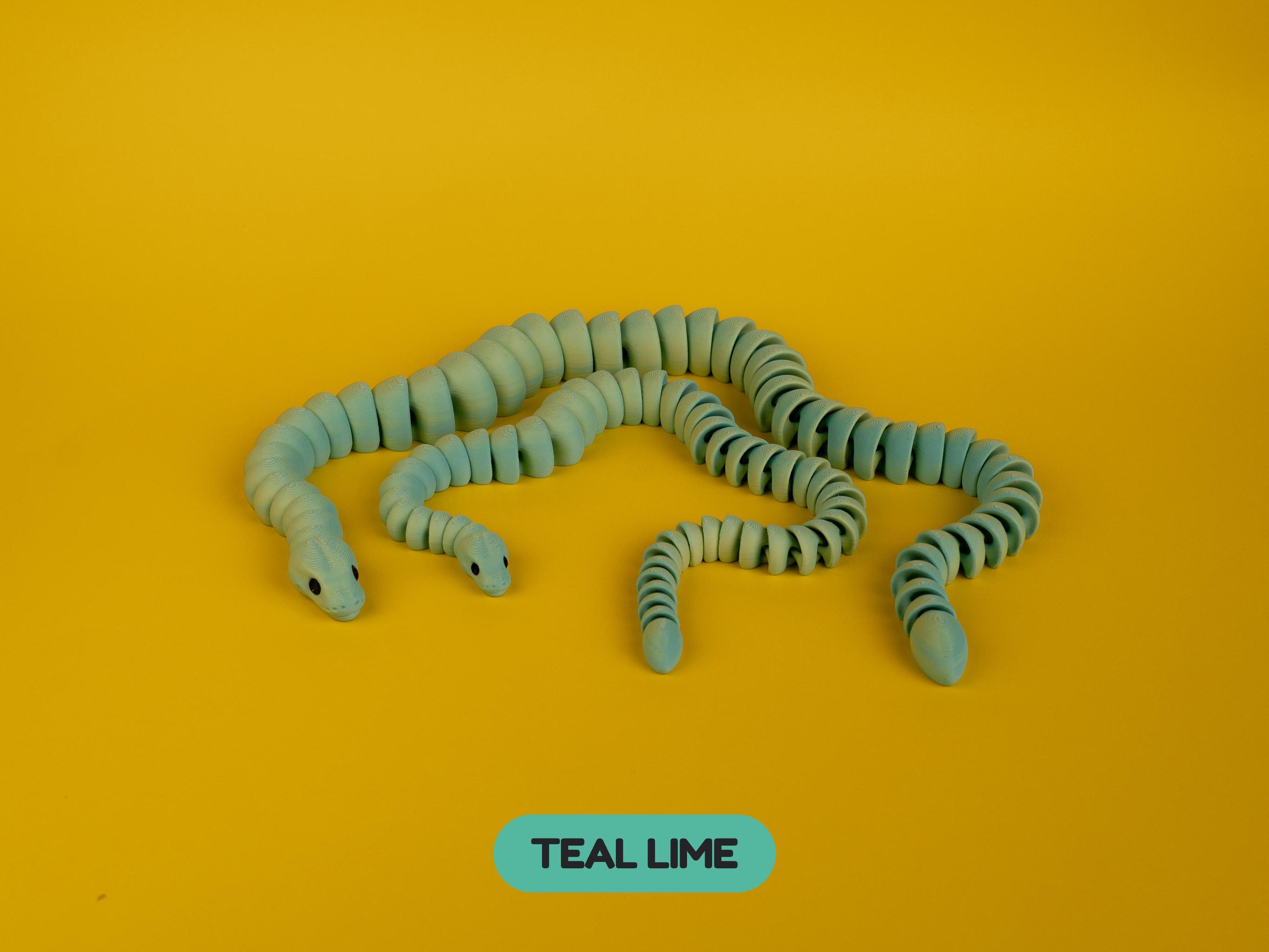 Articulated 3D Printed Ball Python Flexible Colorful Holiday Gift ...