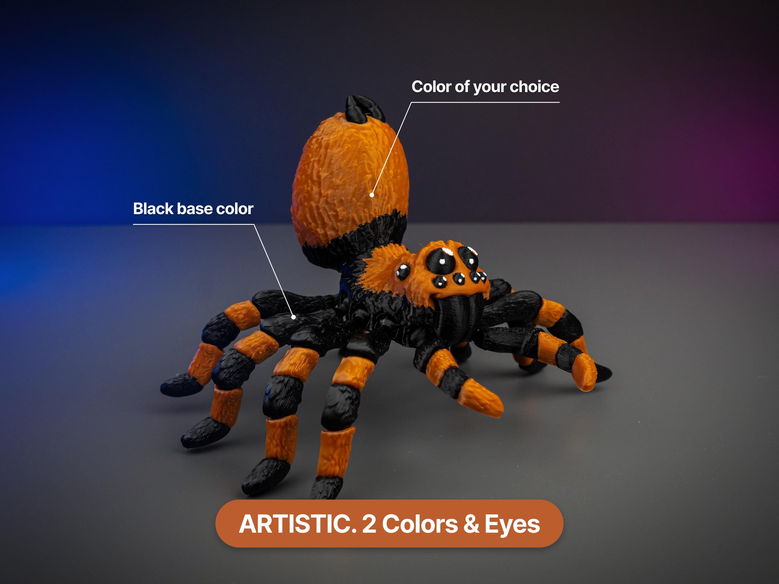 Articulated 3D Printed Spooky Spider. Scary Halloween Gift Tarantula ...