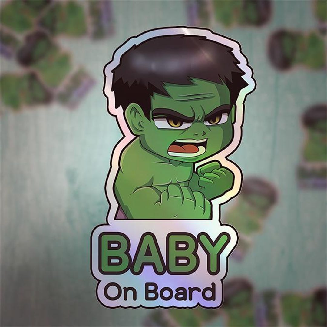 Baby on Board Hulk Sticker | Superhero Character Inspired Car Decal ...