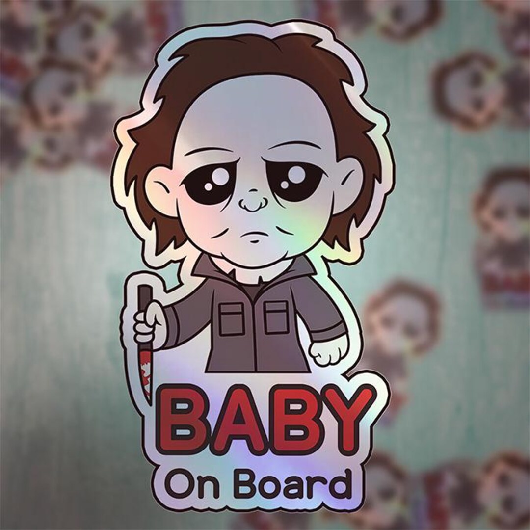 Baby on Board Horror Sticker | Creepy Cute Horror Movie Inspired ...