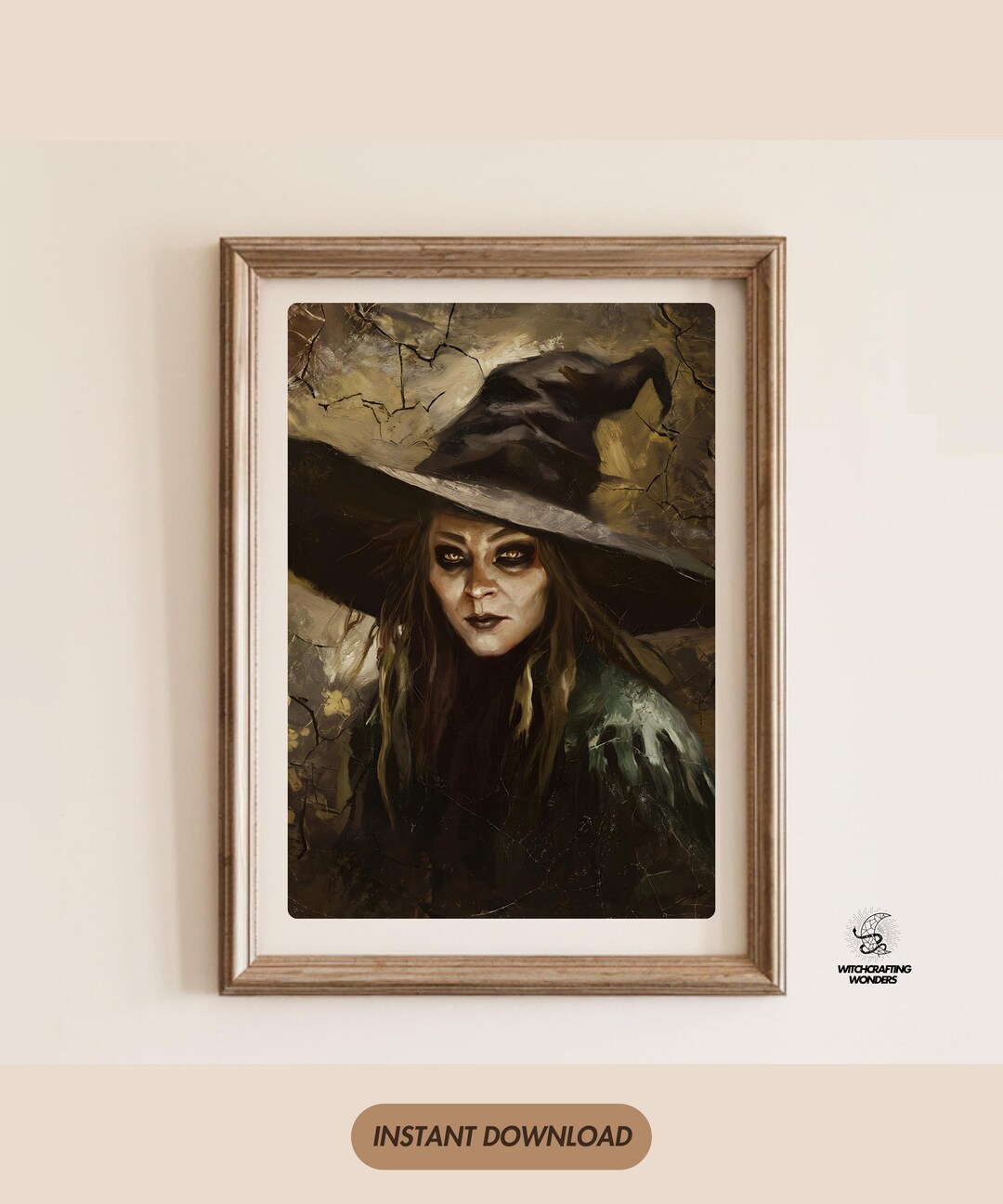 Enigmatic Witch Wall Art Print Gothic Wall Art Creepy Art Print Wiccan ...