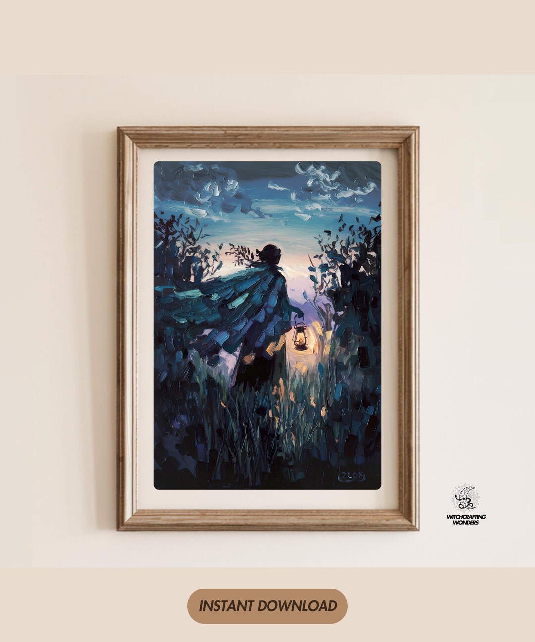 Hedge Witch Wall Art Print Gothic Wall Art Creepy Art Print Wiccan ...