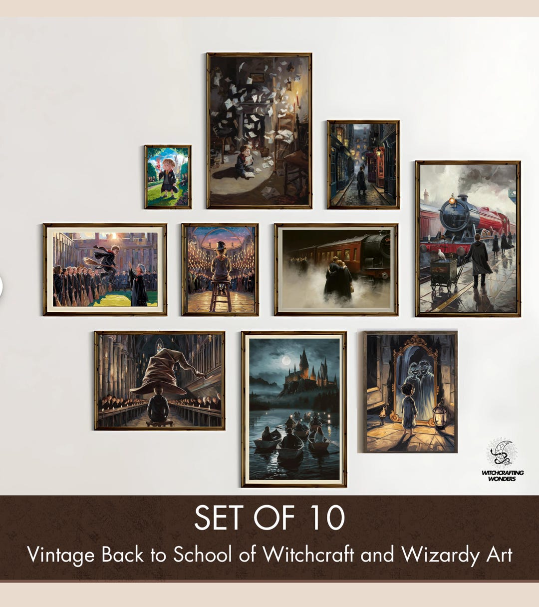 Wizarding School Art Set – 10 Magical Castle Life Prints (digital ...