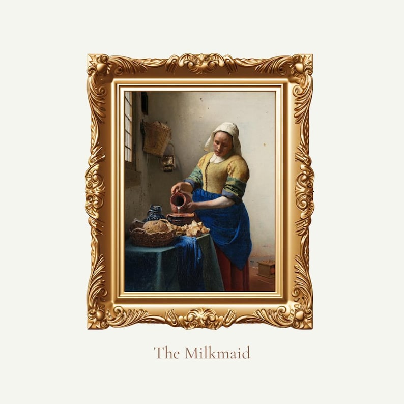 The Milkmaid by Vermeer – digital Download | High‑res JPG Art Prints ...
