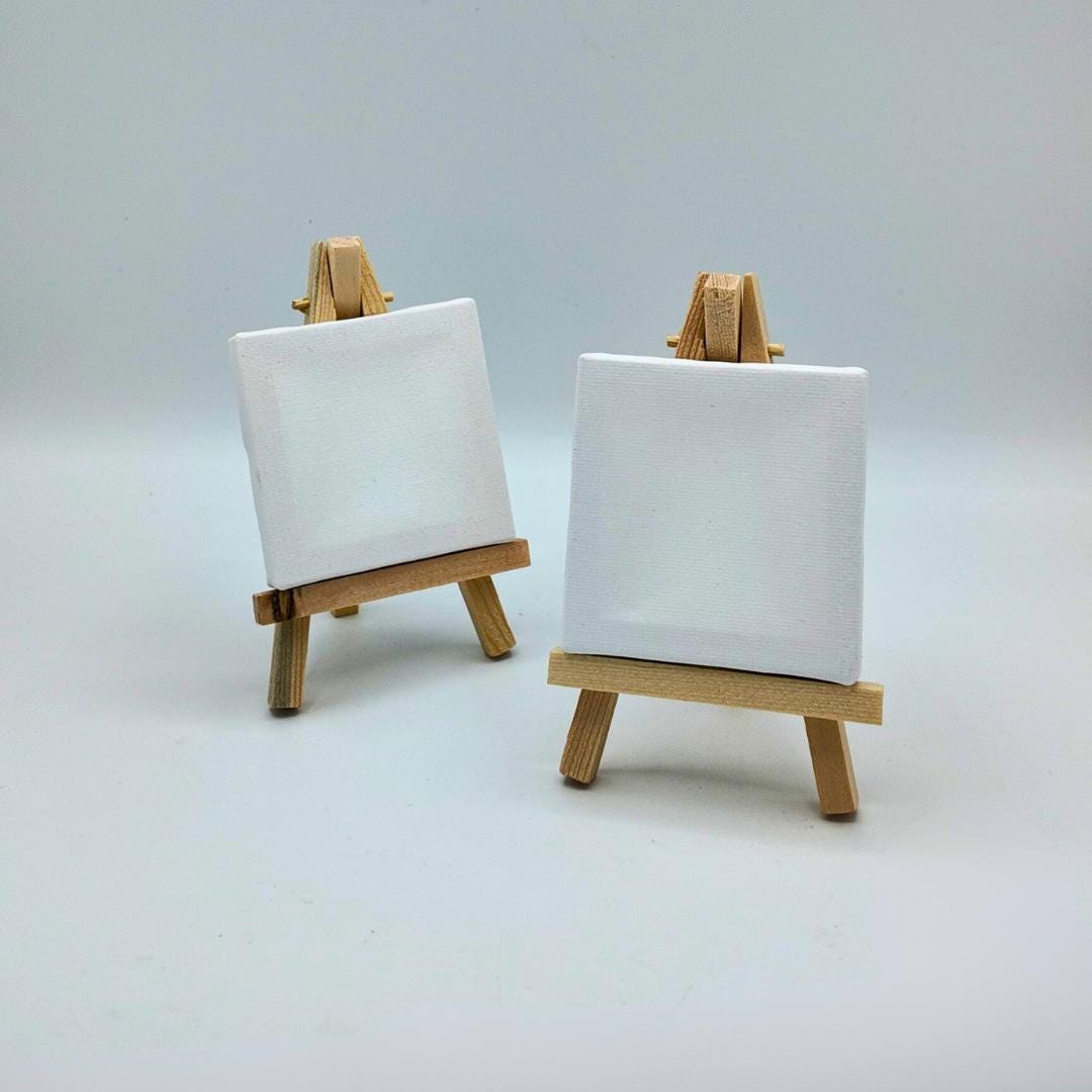 Mini Canvas With Easel Bulk Set – 10 or 20 Pcs | 7x7 Cm Square | FSC ...