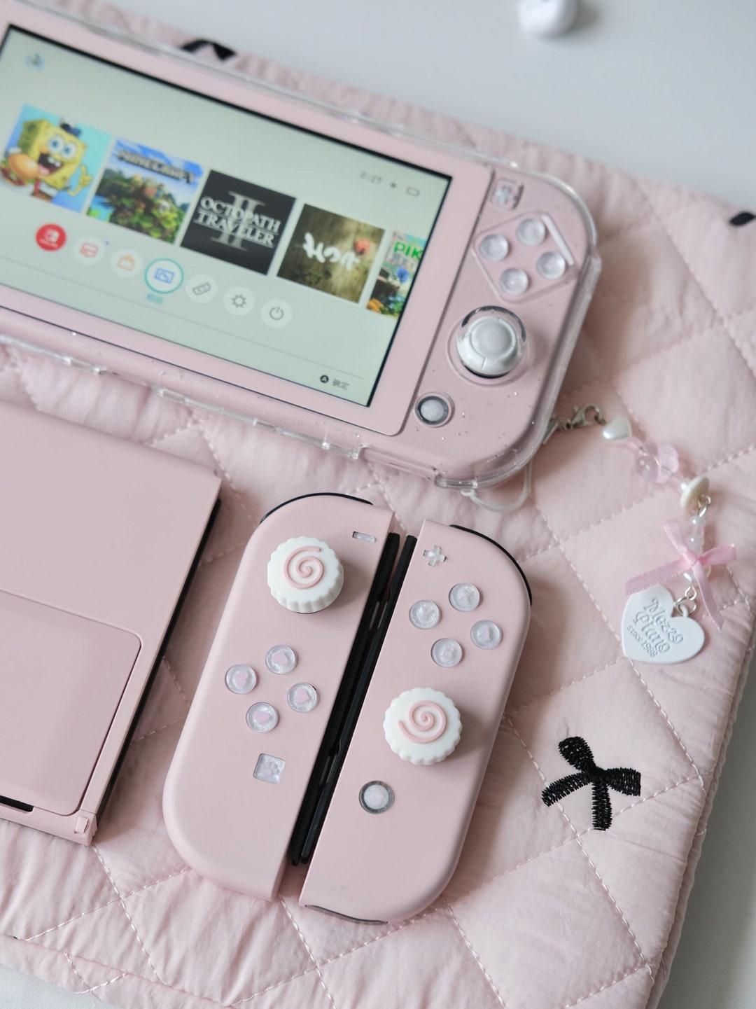 Custom Clear White Buttons for Joycons & Nintendo Switch Lite ...