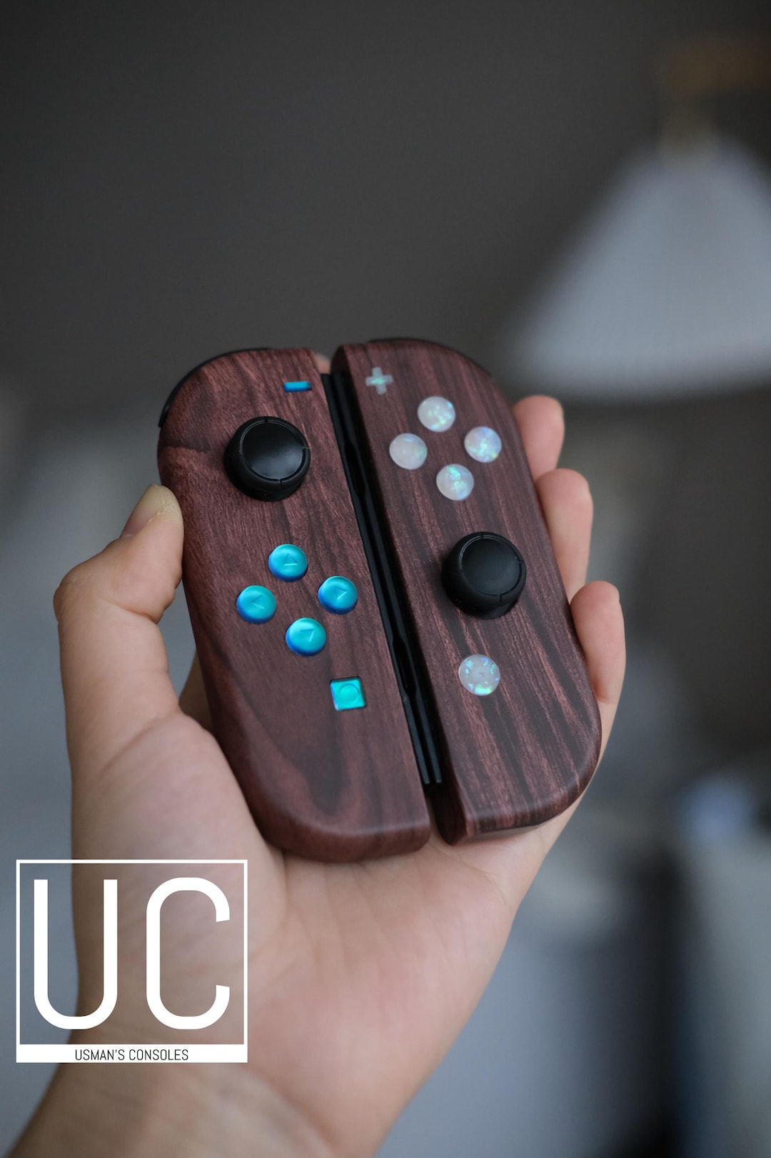 Custom Joycons Wood Grain Nintendo Switch Joycon Controller Handmade ...