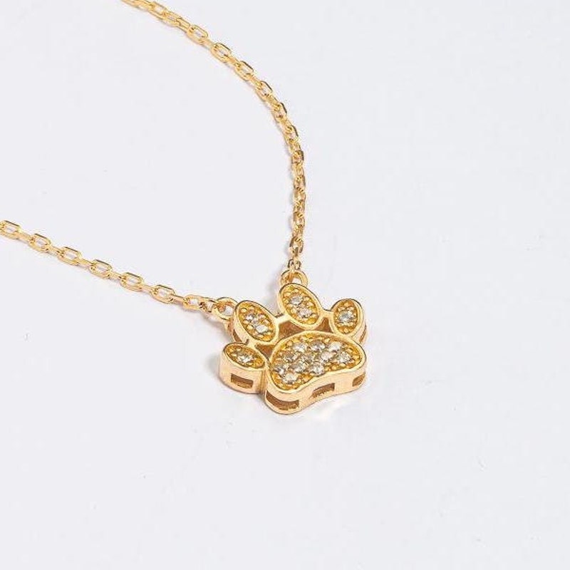 Dog Paw Necklace - Etsy