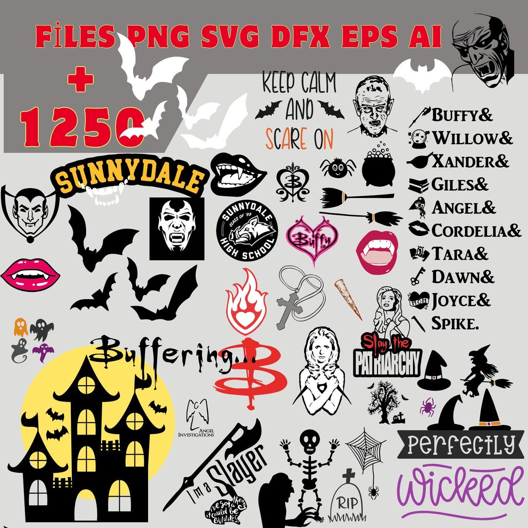 Buffy the Vampire Slayer Files, Buffy the Vampire Slayer Svg, Vampire ...