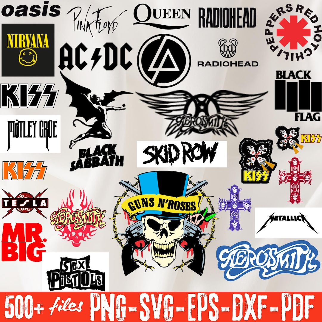 Mega Rock Band Png Bundle, Rock Band SVG PNG, Retro Rock Group Png ...
