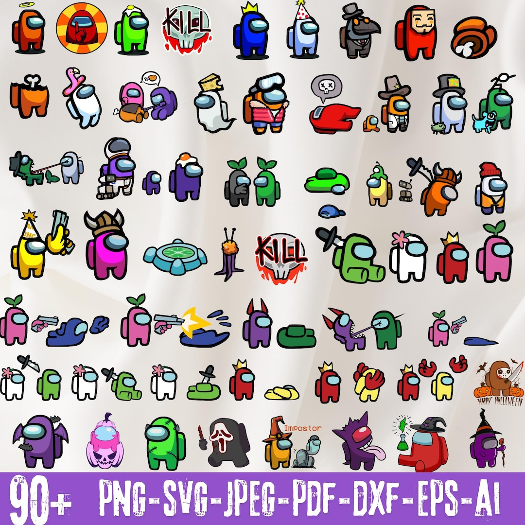 Among Us Svg Bundle, Unique Creations Featuring Colorful Space-themed ...