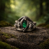 Ring of Barahir Sterling Silver, Handmade King Elessar Ring, 925 Silver ...