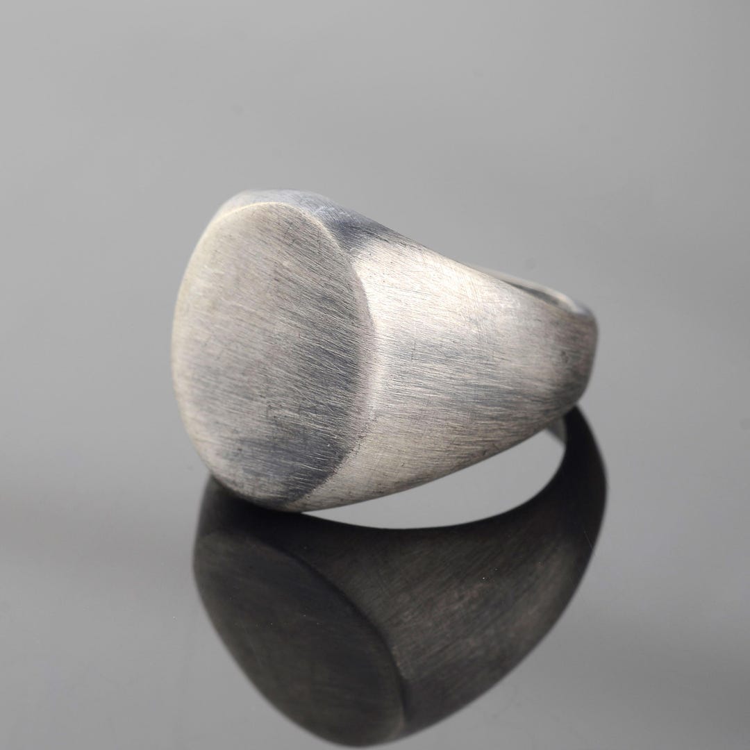 925 Sterling Silver Mens Ring, Signet Silver Ring, Minimal Ring for Men ...