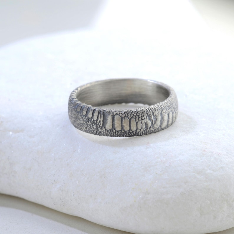 Sterling Silver Snake Skin Ring: Handmade Rustic Reptile Jewelry - Etsy