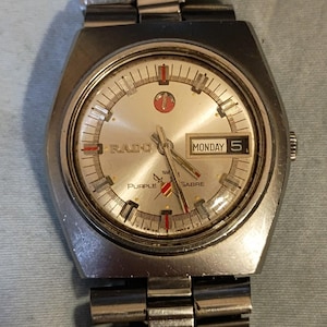 Beautiful Vintage Swiss Rado Purple Sabre Automatic Wrist Watch, 25 ...