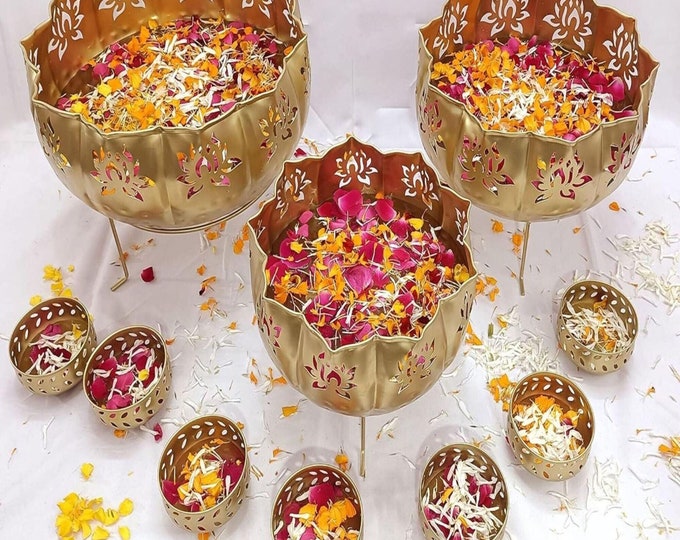 Taj Bowl Urli Candle Stand set of 3,festive Home Decor, Diwali ...