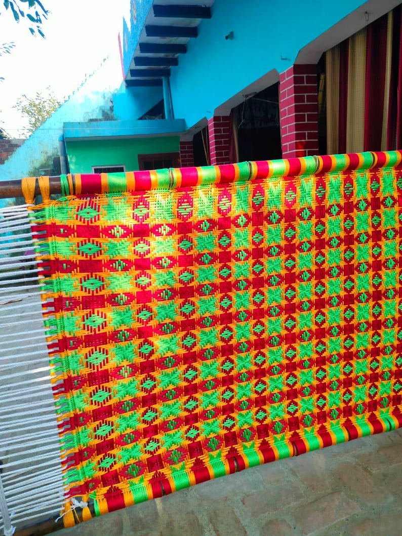 Handwoven Modern Charpai Bench, Artisanal Charpai Bench, Traditional ...