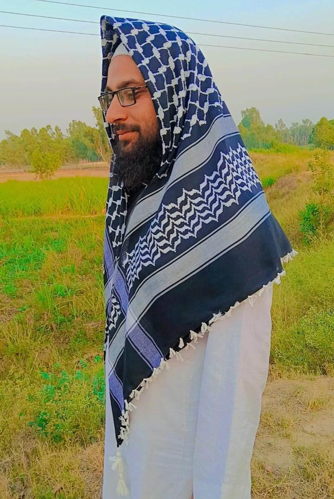 Palestine Keffiyeh Kufiya Scarf 4848 Traditional Shemagh With Tassels ...