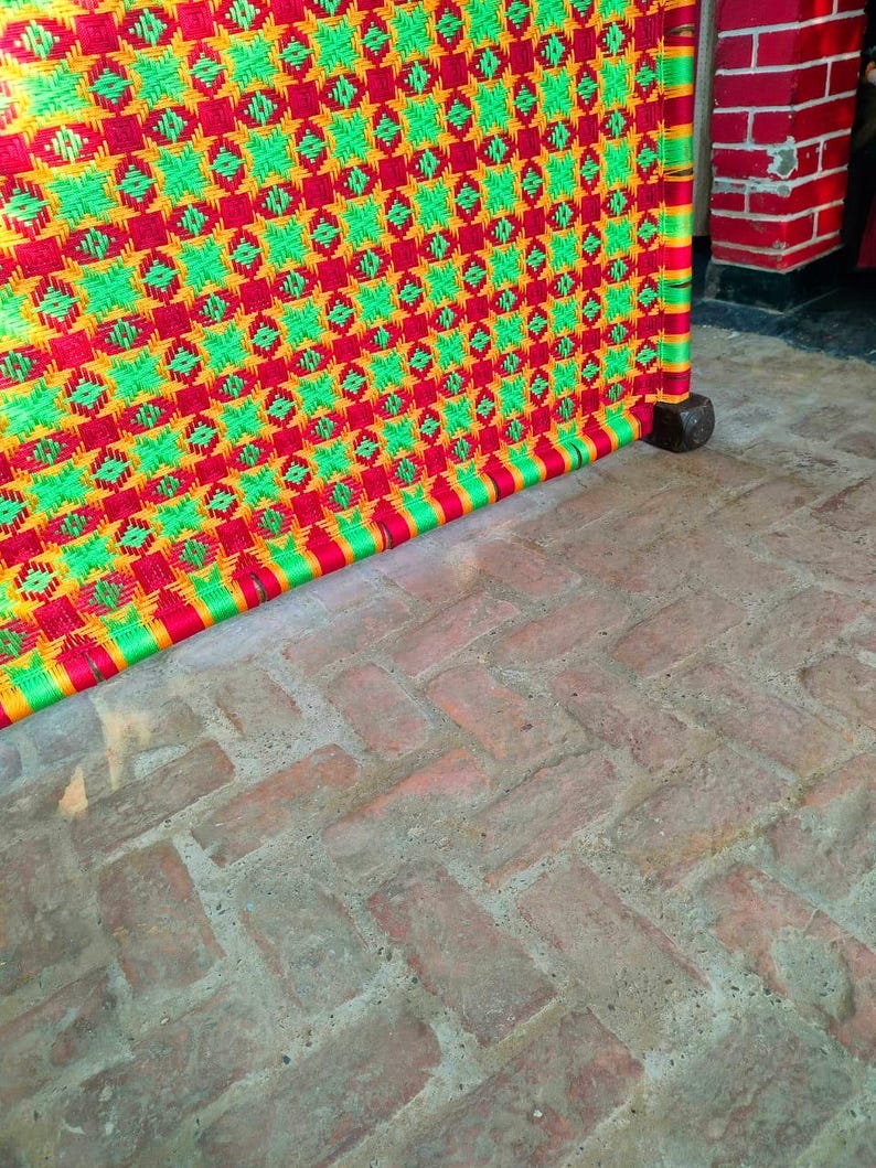Handwoven Modern Charpai Bench, Artisanal Charpai Bench, Traditional ...
