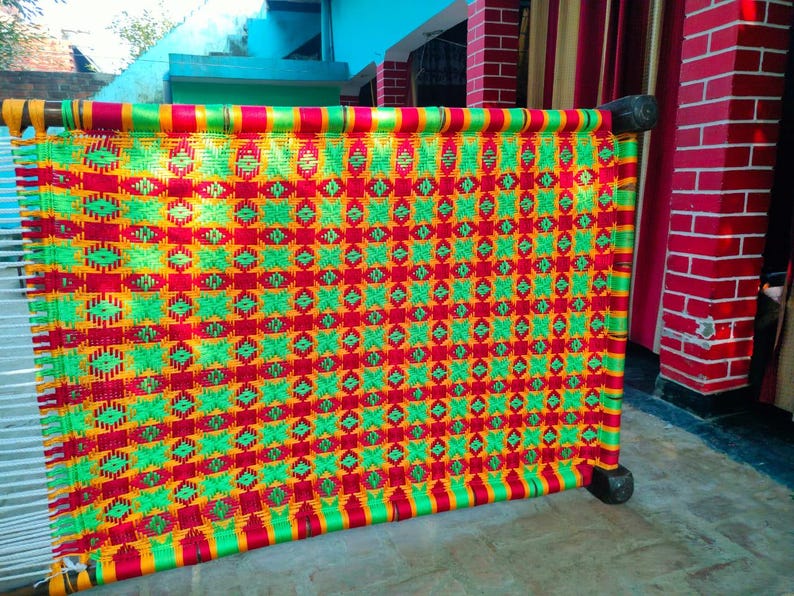 Handwoven Modern Charpai Bench, Artisanal Charpai Bench, Traditional ...