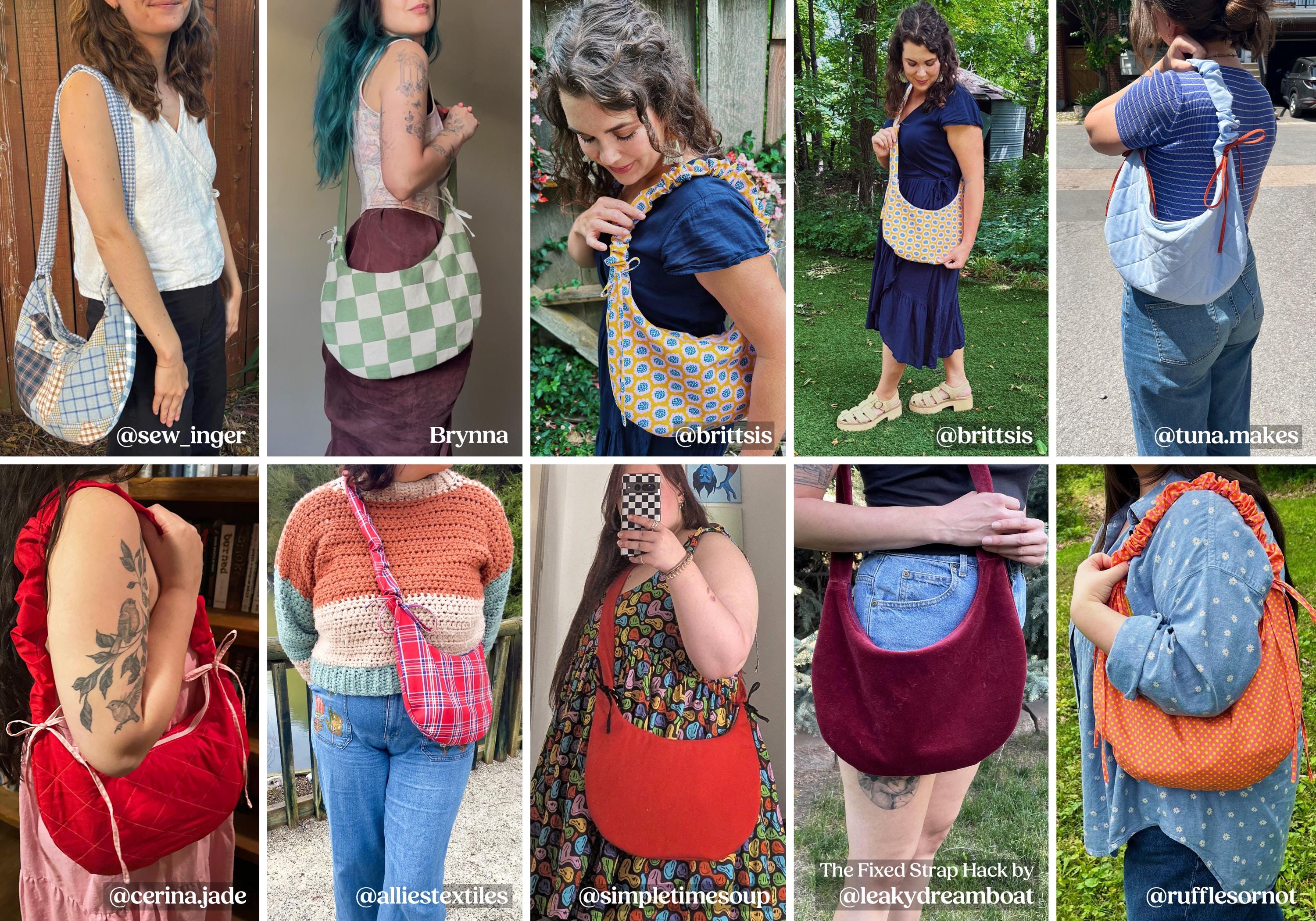 The Drawstring Crescent Bag | 2-in-1 Crossbody & Shoulder Bag | PDF ...