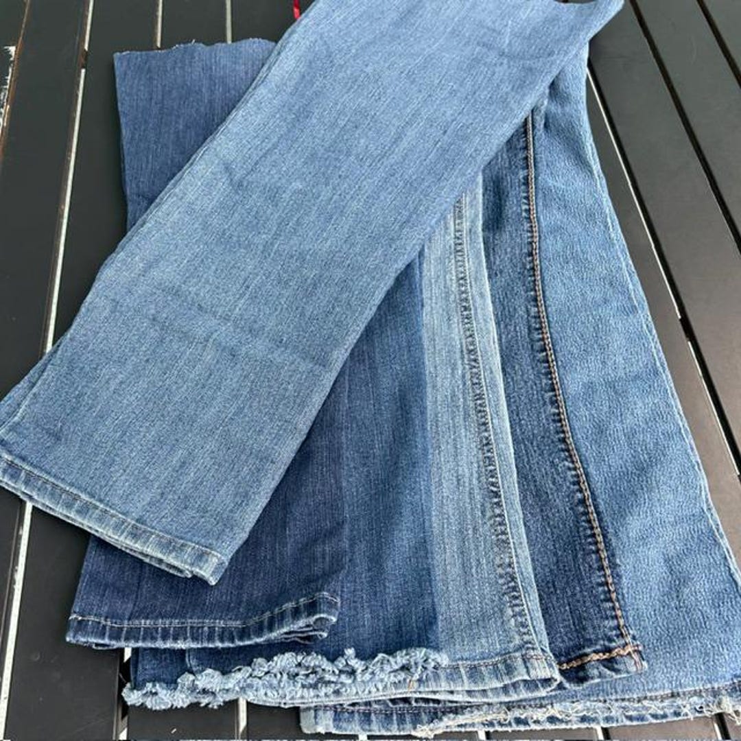 Reclaimed / Recycled Stretchy Denim Jean Legs – Upcycled Craft Material ...