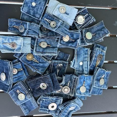 Reclaimed Denim Snaps – Sustainable Upcycled Denim Buttons for Crafting ...