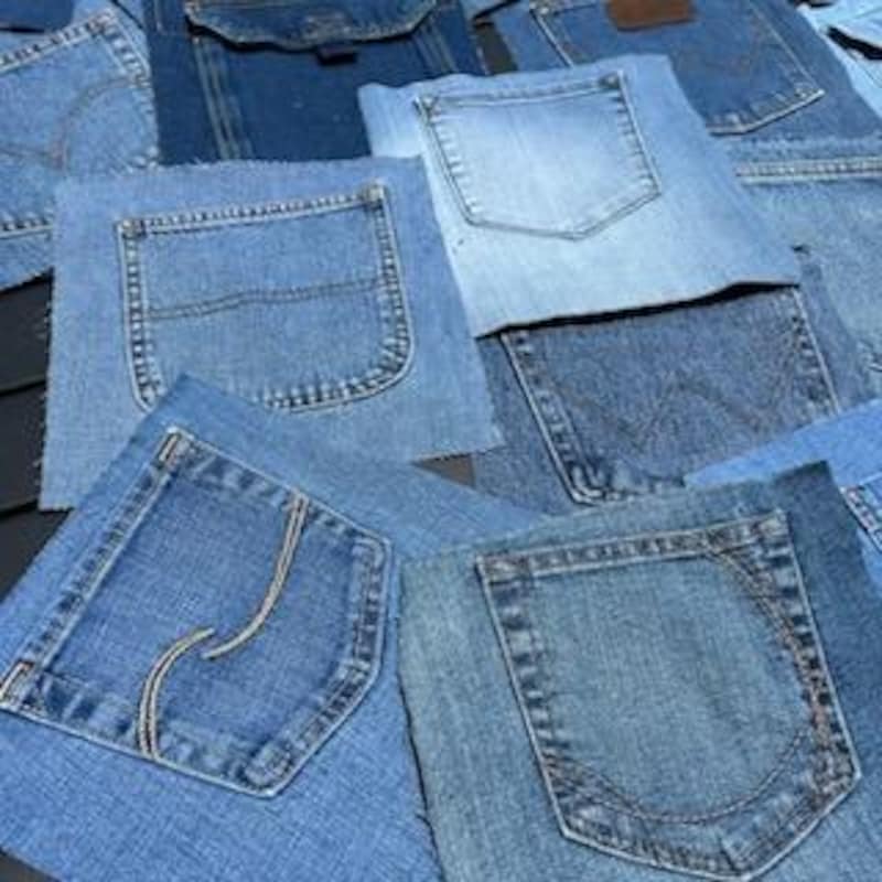 Patchwork Denim Fabric - Etsy