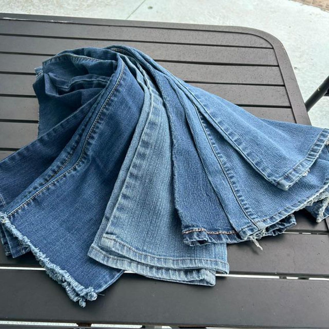 Reclaimed / Recycled Stretchy Denim Jean Legs – Upcycled Craft Material ...