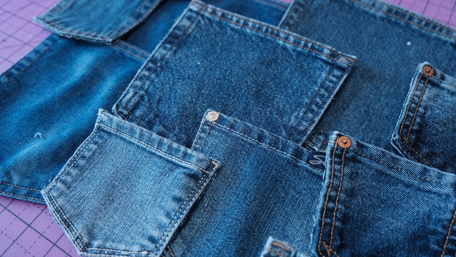 Reclaimed / Recycled Denim Pockets – Upcycled Jean Pockets for Crafts ...
