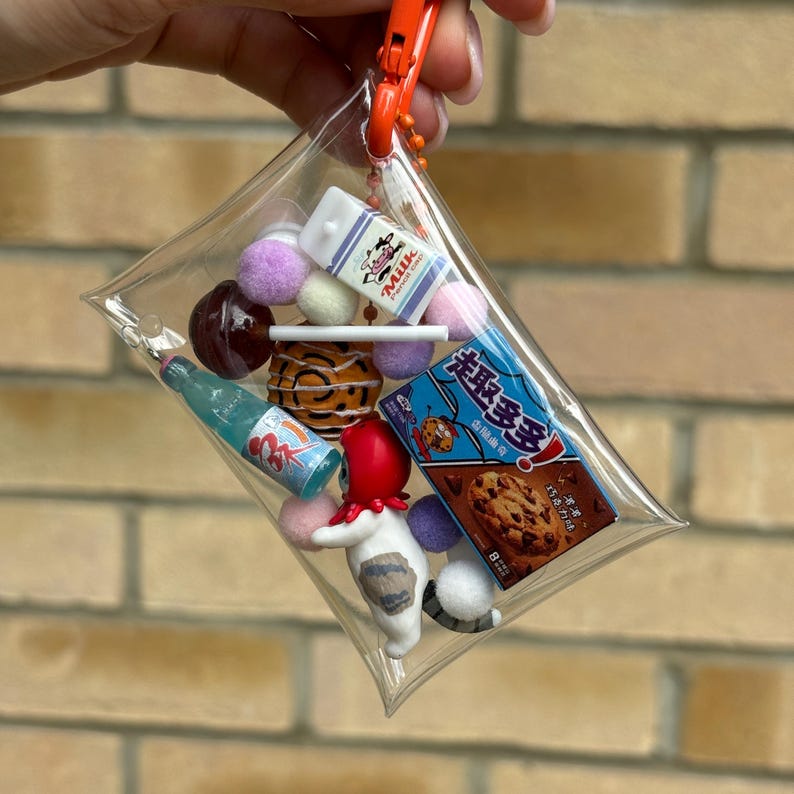 Kawaii Miniature Toy Gachapon Keyring Charm Mofusand Figurines - Etsy