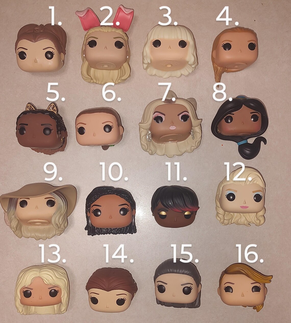 Funko Pop Parts - Female & Male Heads - Etsy